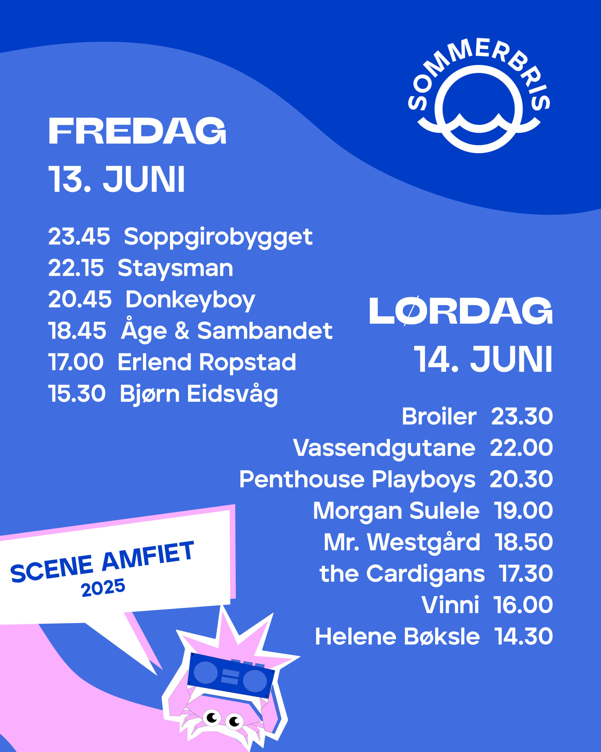 Spilletider Sommerbris 2025 - Sommerbris